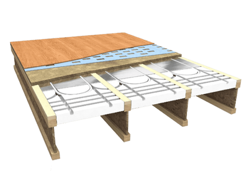 Water Underfloor Heating with Joists | Wunda Group